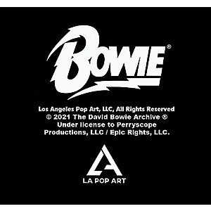 Small Word Art Tote Bag - David Bowie Logo Black/Red