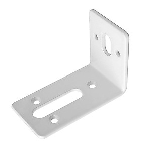 GBGS 10 Pack White Adjustable L Corner Braces with Slot, Steel 3¼"×2⅜"×1¾" ,Thickness 3 mm ,Max.Load 66 lb ,90 Degree Angle Corner Brace for Furniture Mending Braces
