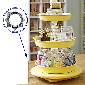 6Inch Lazy Susan Hardware, 6Pack Square Rotating Bearing Plate, 500lbs Capacity Lazy Susan Turntable Bearing for for Serving Trays, Kitchen Storage Racks, Craft Table, Zinc Plated Steel Swivel Plate