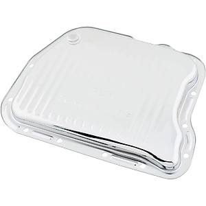 Compatible with Chrysler 727 Torqueflite Steel Transmission Pan, Ribbed, Chrome
