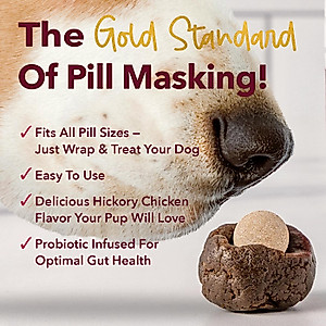 iHeartDogs Probiotic Pill Paste Wrap for Dogs – 4 oz Chicken & Bacon Flavored Pill Masker for Picky Dogs - Hide Medication in This Tasty Hide-A-Pill Dough
