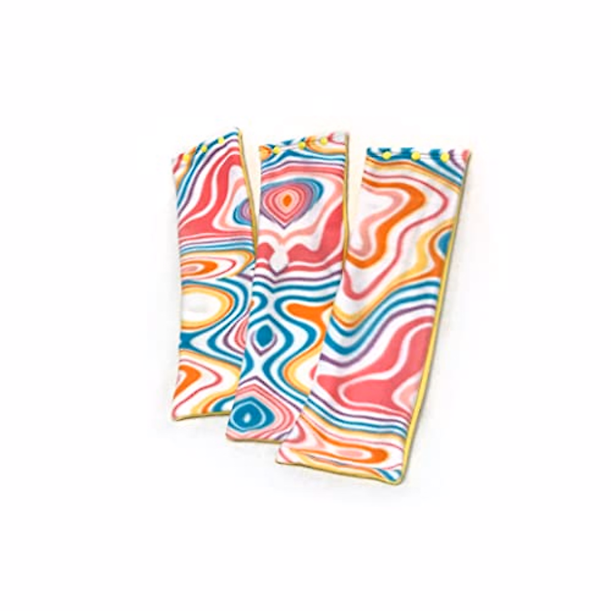 Patterned Fleece Ramp Covers for Small Animal Cages, 3 Pack, Handmade, Midwest Critter Nation, Prevue Feisty Ferret (Bright Squiggle/Yellow)