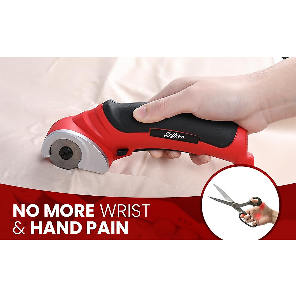 Sellere Electric Cutter for Cardboard Carpet Fabric with Carrying Case (Cordless Electric Cutter, Plastic, One Size)