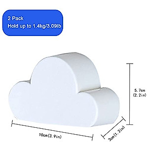 hivillexun Magnetic Key Holder, [2 Pack] Magnetic Key Rack Organizer Keychains Hooks with Adhesive Magnetic Key Ring Holder for Wall Door (White)