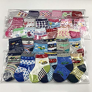 WAFUNNE Baby Boys Socks Wholesale 20 Pairs Baby Socks Cotton Boy 0-12 months