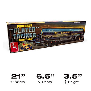 AMT Fruehauf Plated Tanker Trailer (Sunoco) 1:25 Scale Model Kit