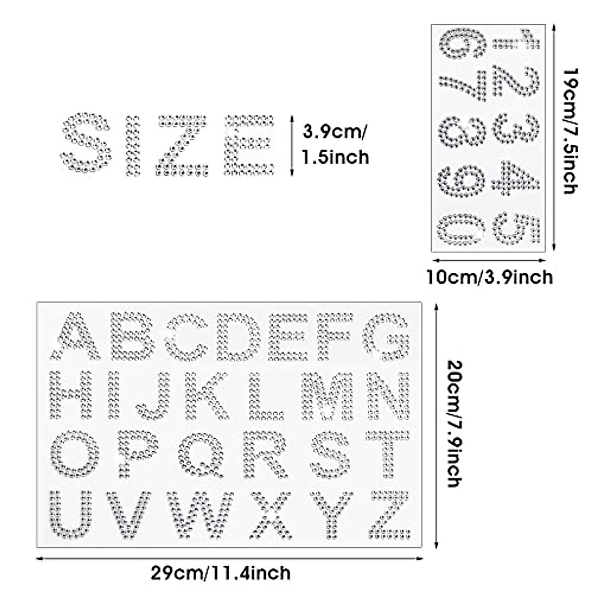 Prasacco 98 Pcs Glitter Letter Stickers Number Stickers, Rhinestone Letter Stickers Alphabet Stickers Silver Letter Stickers Cute Shiny Letters Stickers for DIY Crafts