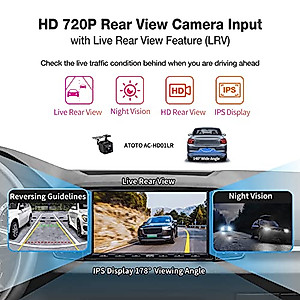 ATOTO A6 PF Double-DIN Android Car Stereo, Wireless CarPlay, Wireless Android Auto, 7inch in-Dash Navigation, Dual BT, WiFi/BT/USB Tethering Internet, 2G+32GB, HD LRV Input with Backup Camera, Mic