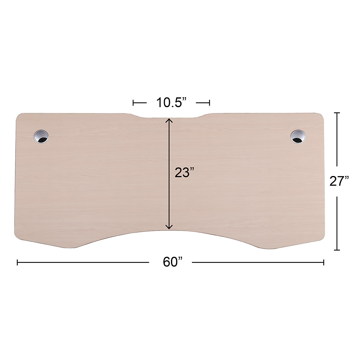 ApexDesk Elite Pro Series 60" Electric Height Adjustable Stand up Desk, Sit Stand Home Office Desk, Computer Desk - Curved Oak