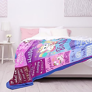 Pozevan 1 Year Old Girl Birthday Gift Blanket, 1 Year Old Girl Gifts, 1st Birthday Girl Gifts, One Year Old Girl Birthday Gifts, First Birthday Gifts for Girls, 1st Birthday Decorations Girl 50"X40"