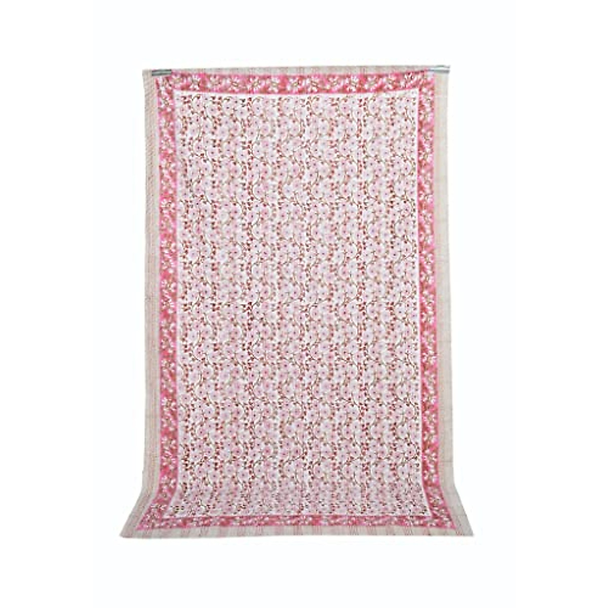 Maviss Homes Beautiful Indian Traditional Patchwork Super Soft Cotton Double Kantha Quilt | Throw Blanket Bedspreads | Cozy Blanket Quilt | Easy Machine Washable and Dryable; Red