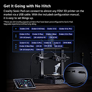 Creality Sonic Pad 7 Inch Touch Screen 3D Printer Smart Pad Based on Klipper Firmware Higher Printing Speed Support Keyboard Control time-Lapse Shoot Al Detection for Ender-3 S1 Pro/CR-10 Smart etc