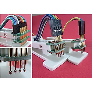 Dykbkiss Test Burning Fixture Pitch 1.27mm Test Stand PCB Clip pogo pin Debug Download Program Burn 3PIN 4P 5P 6P 7P 8P 9P 10P 11P 12P Programming Burning Clip (1.27mm Single Row, 5PIN)