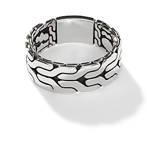 John Hardy Classic Chain Collection Men's Band Ring, 8MM 925-Sterling Silver Ring
