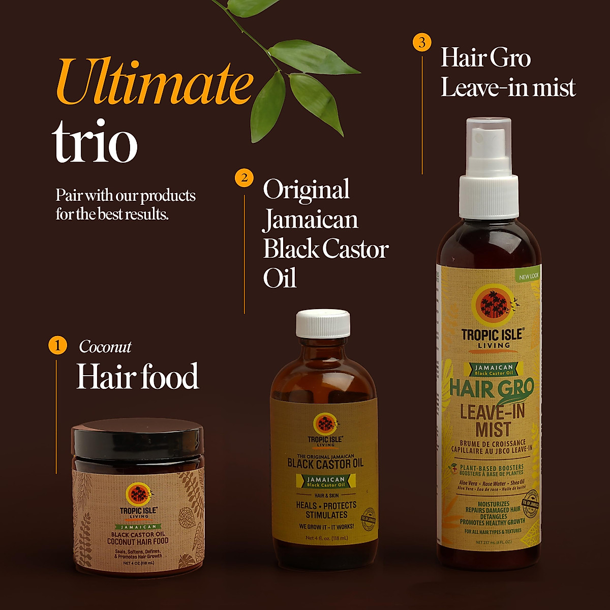 Jamaican Black Castor Oil Coconut Hair Food 4 oz | Seals, Softens, Defines & Promotes Hair Growth | Traditional Handmade Jamaican Black Castor Oil & Coconut |