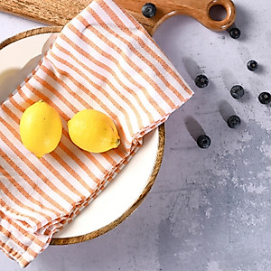 Folkulture Kitchen Towels with Hanging Loop, 100% Cotton Dish Towels or Tea Towels for Décor, Hand Towels or Kitchen Towels, 20 x 28 inches, Set of 3 (Autumn Sunset)