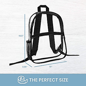 Bags for Less [Set Of 2] Clear Backpack - Security Approved - Straps & Front Accessory Pocket