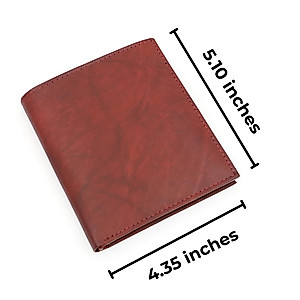 ag wallets Men's RFID Genuine Leather European Bifold Wallet Hipster 2 ID Windows (Black)