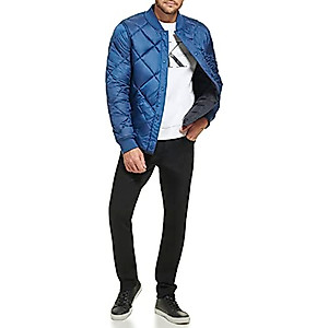 Calvin Klein Men's Reversible Diamond Quilted Jacket, True Navy, Medium