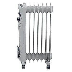 Comfort Zone Oil-Filled Radiator Space Heater, Radiant, Electric, Never Refill, Adjustable Thermostat, Tip-Over Switch & Overheat Protection System, Ideal for Home, Bedroom, & Office, 1,500W, CZ8008N