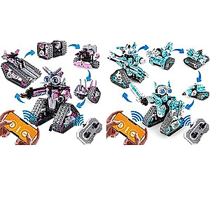 Amy&Benton Remote Control Robot Building Kit Stem Pink Robot Kit with APP for 8-16 Year Old Kids