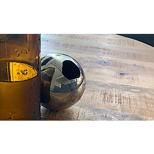 Convex Bottle Opener by Revision - Luxury Mirror Polished Stainless Steel - Unique Spherical Design - Durable & Decorative - Ideal for Home Bar, Gift for Beer Lovers