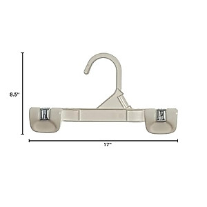 Mainetti 1004 White Kids Plastic Hangers - 100 Pack with Sturdy Plastic, Great for Pants/Skirts/Slacks/Bottoms, 8-Inch