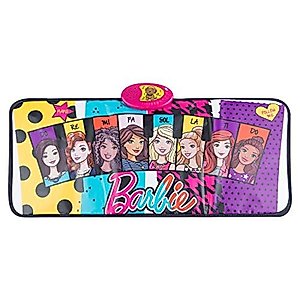 Sakar Barbie Electronic Piano Music Mat TOY-15371 | Keyboard Piano Floor Mat for Kids, Light-Up Activity Mat, Dance Floor Rhythm Games, Educational Kids Music Playmat