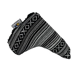 Salt and Pepper Hand Woven Blade Putter Cover with Magnetic Closure Sunfish Golf