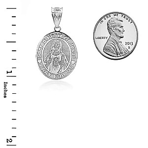Certified 925 Sterling Silver Personalized Sacred Heart of Jesus Pendant Custom Engraved with Any Name