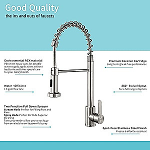 ATTOP Undermount Workstation Kitchen Sink With Faucet,32 Inch Undermount Kitchen Sink Stainless Steel Single Bowl Workstation Sink