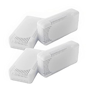 Refrigerator Deodorizer (4 Pack) - Natural Bamboo Activated Charcoal Odor Absorber, Outperforms Baking Soda Smell Eliminator, For Refrigerator, Room, Car, Wardrobe, Cabinet, Dustbin and Basement