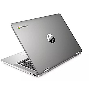 HP Chromebook x360 14-inch HD Touchscreen, 64GB eMMC, Intel Celeron N4020 2-in-1 Laptop (4GB RAM, USB-C, Wi-Fi, Webcam, SD Card Reader, Chrome OS) Silver, 14a-ca0036tg, Natural 14-14.99 inches