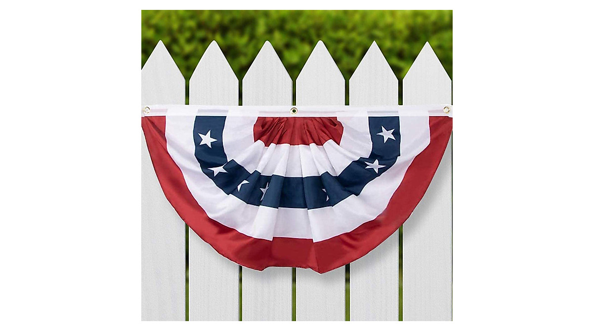 USA Patriotic Pleated Fan Flag for 4th of July & Memorial Day