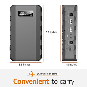 SinKeu 88.8Wh|65Watts Portable Laptop Phone Charger with AC DC USB Outlets, A Super Travel Portable Battery Pack & Power Bank for HP Notebooks, MacBook, iPad, iPhone