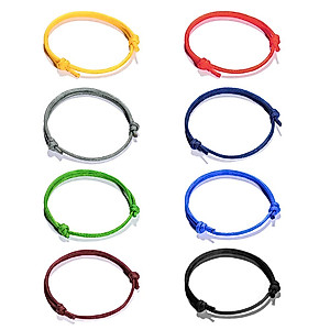 VU100 Friendship Braided Woven Bracelets Gifts for Women Men Best Friends Handmade String Rope Boho Relationship Bracelets Birthday Gifts (8 PCS)