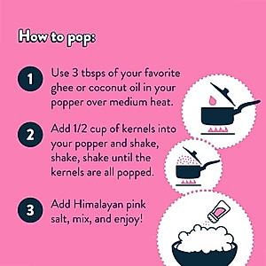 Lesserevil Organic Popcorn Kernels, Non-GMO Verified, Gluten Free, Vegan, 5 Lb Bag