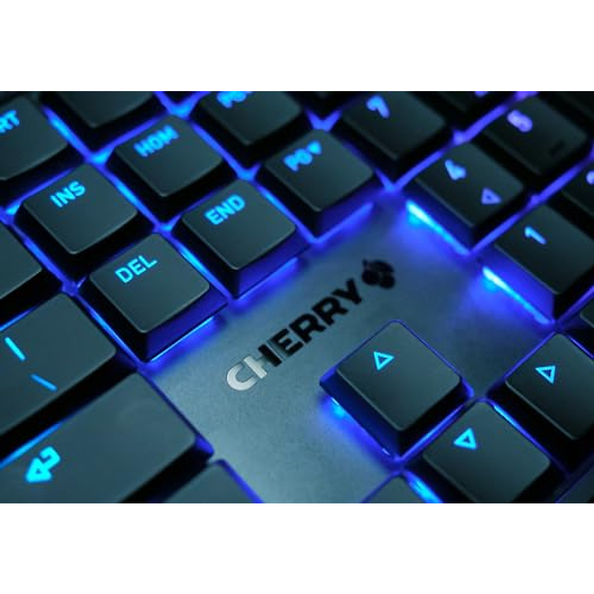 CHERRY MX 10.0N RGB, Flat Mechanical Gaming Keyboard, German Layout (QWERTZ), Wired, Original Switches MX Low Profile RGB Speed, Black