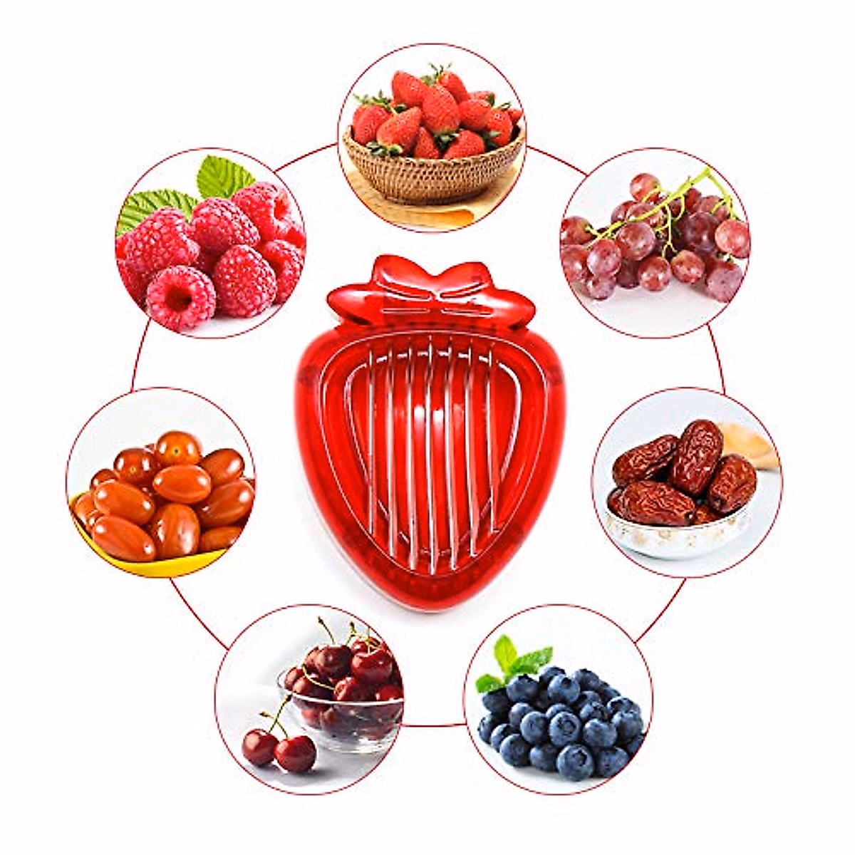 Strawberry Huller Stem Remover and Strawberry Slicer Set,Potatoes Pineapples Carrots Tomato Corer Slicer Cherry Pitter,Fruit Picker Stalks Tools,Stainless Steel Blade Kitchen Tools and Gadgets