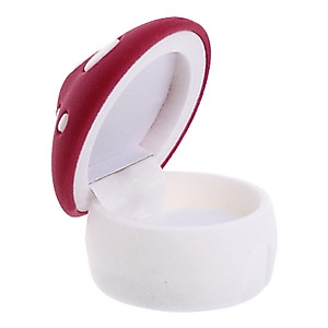 Cabilock Box Organizers Delicate Organizer Wedding Party Gift Anniversary and Keepsake Container Display Trinket Flannal Flannel Proposal Mushroom Schmuckschatulle Rings Single Red Day