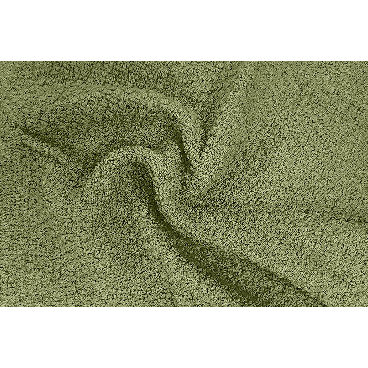 DecorRack 16 Pack Kitchen Dish Towels, 100% Cotton Wash Cloth, Luxurious Soft, 12x12 inch Ultra Absorbent, Machine Washable Washcloths, Green (16 Pack)