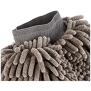 Amazon Basics Deluxe Microfiber Car Wash Drying Mitts, 2 Pack, Gray, 10.44" L x 9.06" W