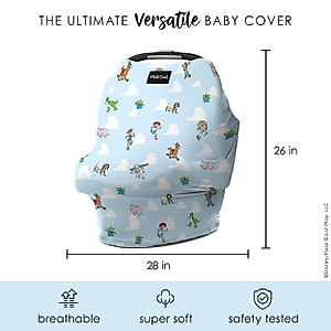 Milk Snob Original Disney 5-in-1 Cover - Nursing Cover for Breastfeeding - Baby Car Seat Cover, Carseat Canopy & Stroller - Essential All-in-One Cover - Gift for Mom, Baby (Toy Story)
