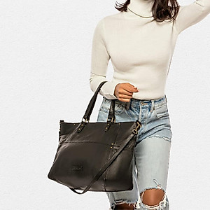 American Leather Co. - Lolo Large Tote - Highly Functional & Superbly Fashionable - Saddle Smooth