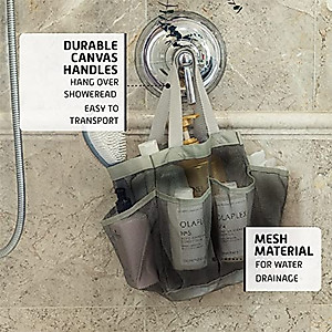 7 Pocket Shower Caddy Tote, Black - Keep your shower essentials within easy reach. Shower caddies are perfect for college dorms, gym, shower, swimming and travel. Mesh allows water to drain easily.