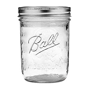 Ball Wide Mouth Pint 16-Ounces Mason Jars with Lids and Bands, (Set of 3)