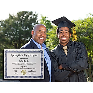 100 Sheet Certificate Paper, Blue Border, Letter Size Blank Paper, by Better Office Products, Specialty Award, Diploma Certificate Paper, Laser and Inkjet Printer Friendly, 8.5 x 11 Inches, 100 Count