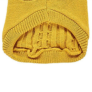 Small Dog Sweaters Knitted Pet Cat Sweater Warm Dog Sweatshirt Dog Winter Clothes Kitten Puppy Sweater (X-Small,Yellow)