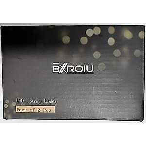 2 x Fairy Lights Battery Operated,Silver Wire Chains 8 Mode 16Ft/5Meter 50 LEDs Timer String Lights with Remote Control for Bedroom Christmas Party Wedding Decoration(warm white)