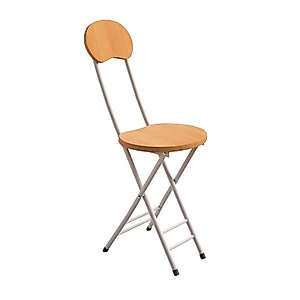 ZFG Folding Chair, Home Dining Chair, Stool, Back Chair, Training Chair, Student Dormitory Chair, Simple Computer Chair, Folding Round Stool, Load-Bearing 300kg (Color : Bamboo Pattern)